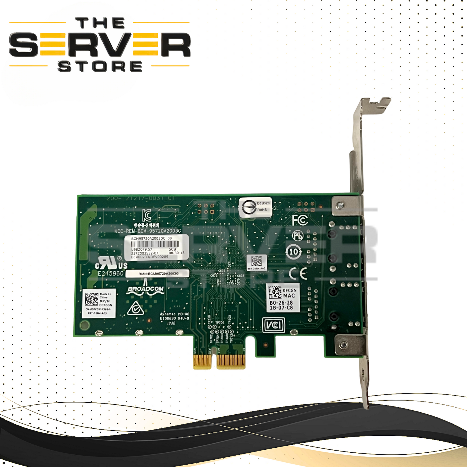 Dell Broadcom 5720 Dual-Port Gigabit Network Card 00FCGN 0FCGN — The ...