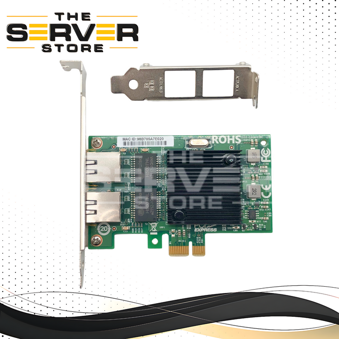 10Gtek PCIe x1 Dual Port 1G RJ45 NIC Intel 82571EB 82571-GE-2T-X1 — The Server Store Parts