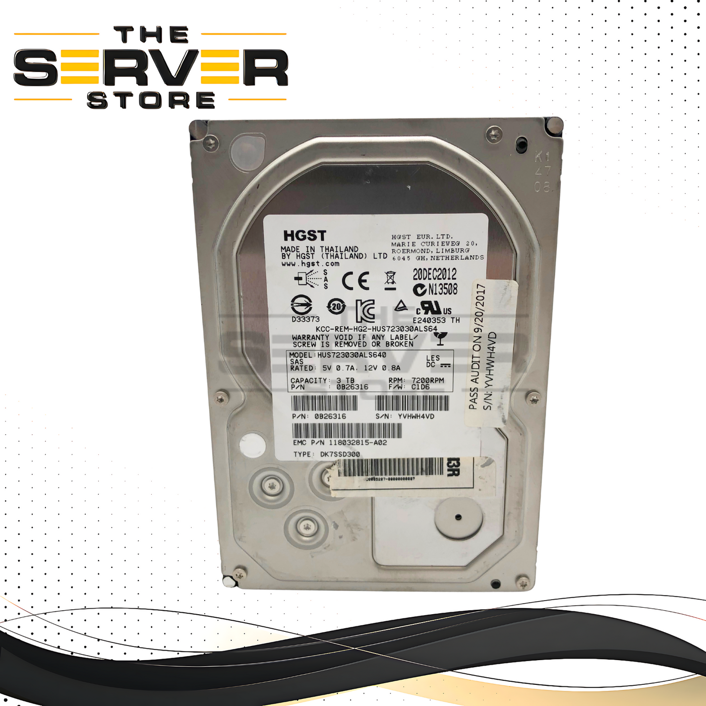 EMC HGST Ultrastar 3TB 7.2K 6Gb/s SAS 3.5" Enterprise HDD 0B26316 — The ...