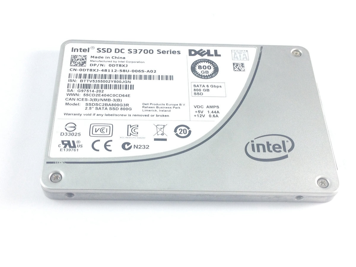 Dell Intel SSD Dc S3700 Series 800GB 6Gbps SATA 2.5'' Solid State Driv ...