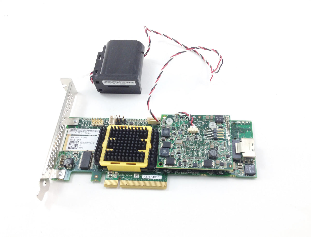 Adaptec 3Gbps 512MB 1-Mini SAS Connector 8-Lane PCI-E Raid Controller ...