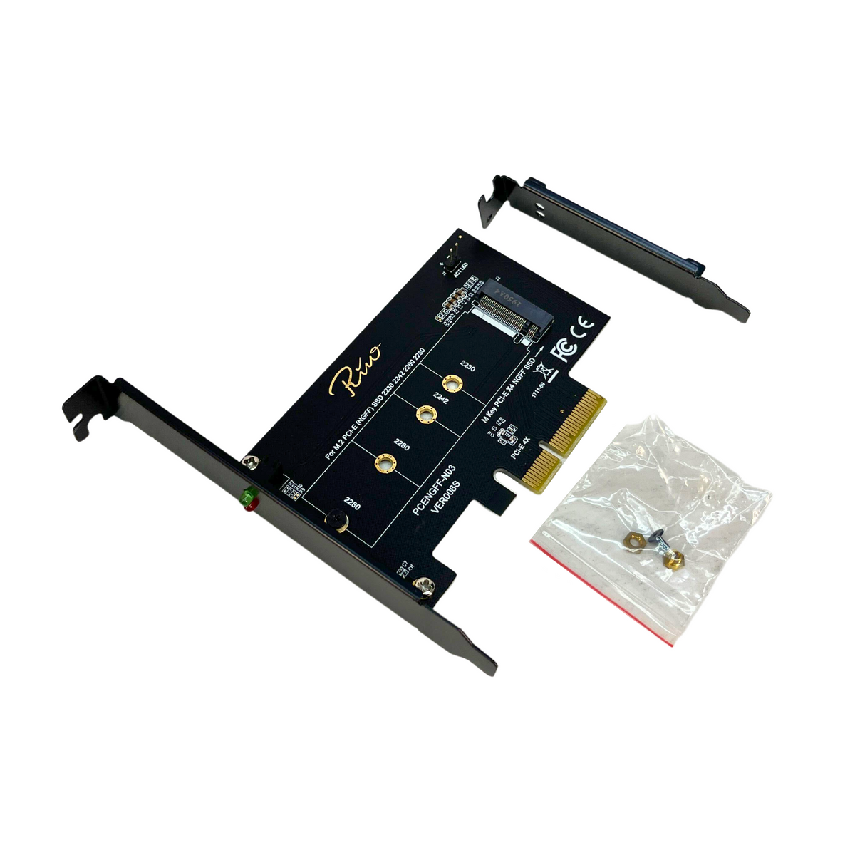 Rivio PCI-E Express 3.0 Riser M.2 Adapter Card (PCENGFF-N03) — The ...
