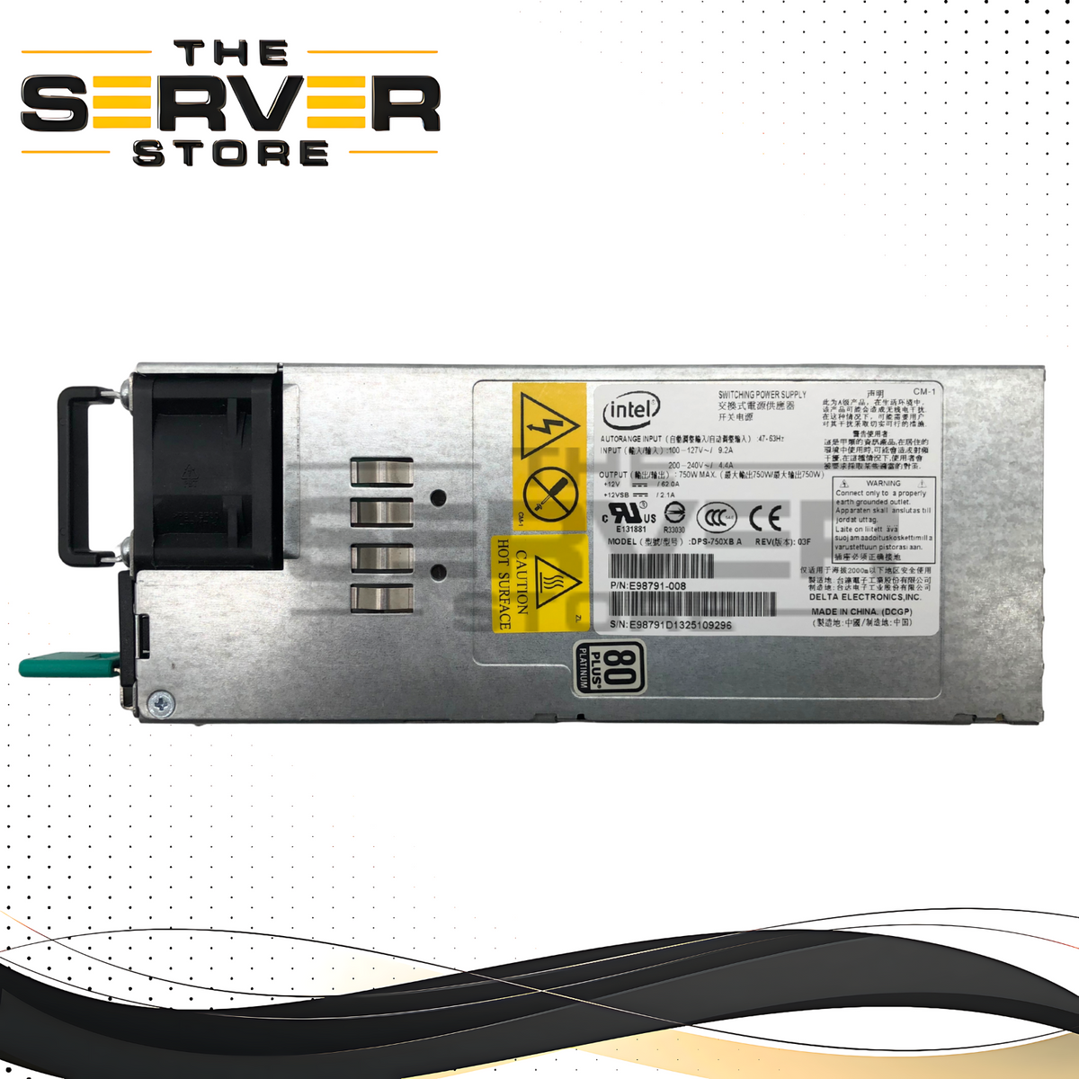 Intel 750W 80+ Platinum Server PSU Delta DPS-750XB A E98791-008 — The ...