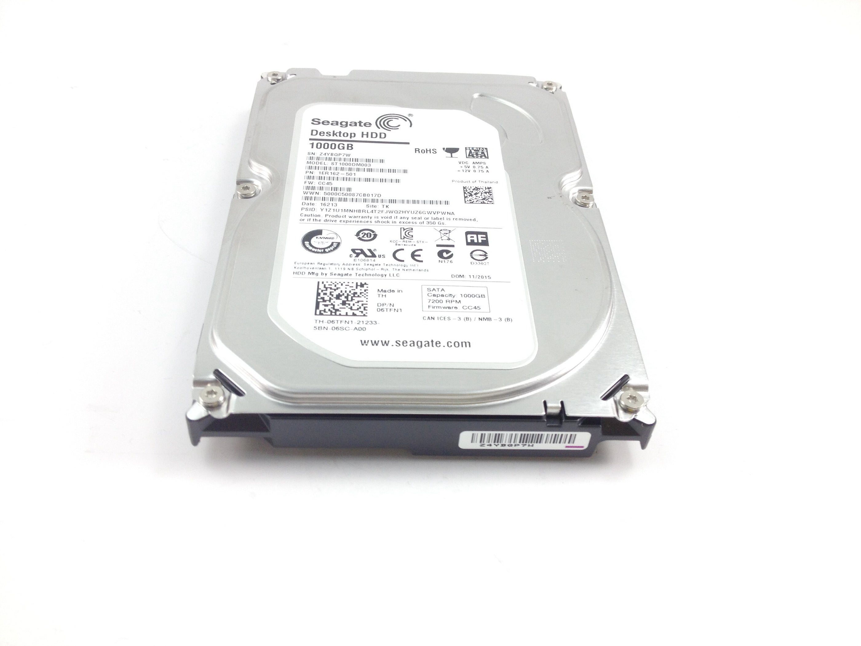 Dell Seagate 1TB 7.2K 6Gbps SATA 3.5'' HDD Hard Drive (ST1000DM003-DEL ...