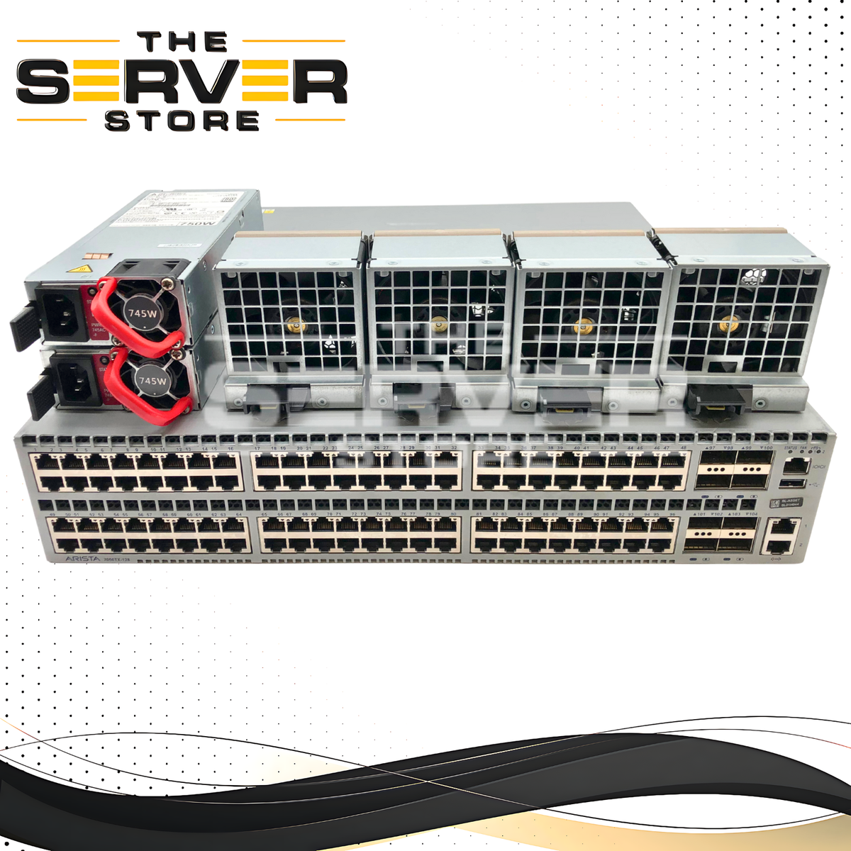 Arista 7050TX-128 96x 10GBASE-T 8x 40GbE 2RU Switch DCS-7050TX-128-F — The Server Store Parts