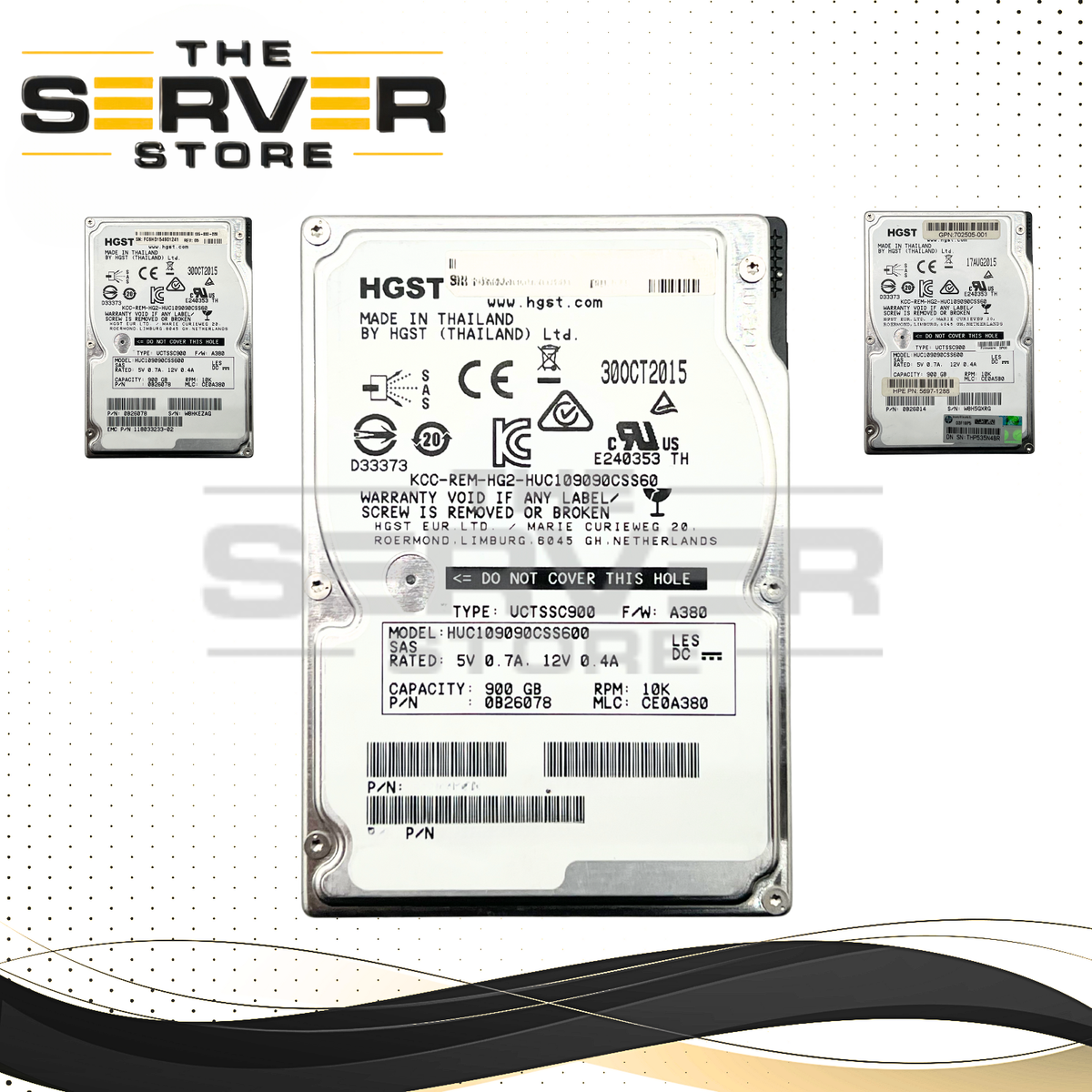 HGST 900GB SAS 6GB 10K 2.5'' HDD HGST C10K900 Series HUC109090CSS600 ...