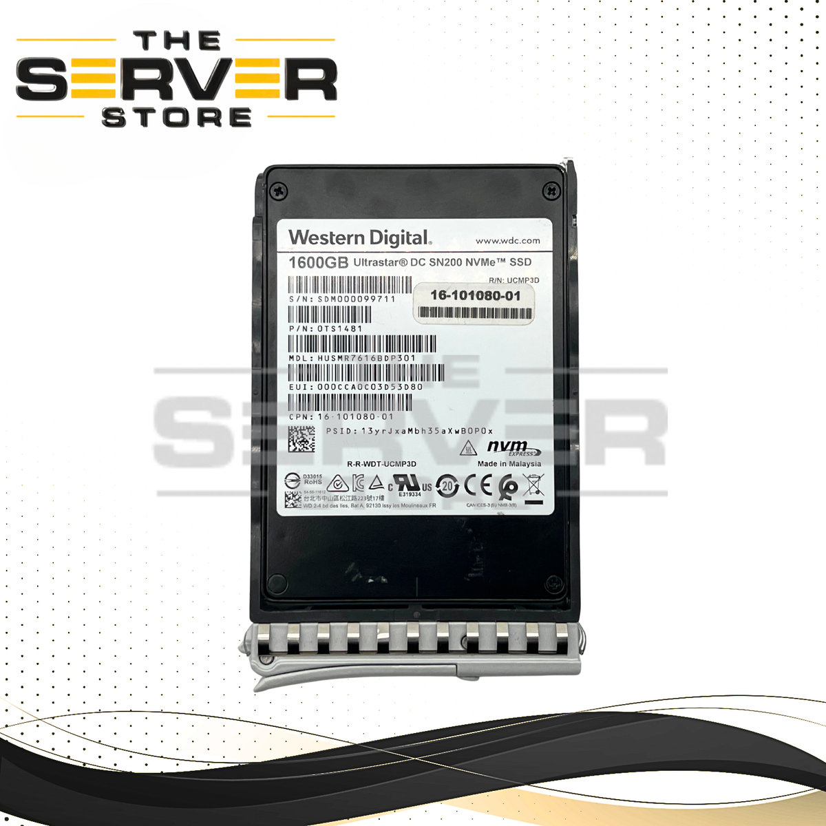 Cisco 1.6TB NVMe U.2 HE PCIe G3 x4 2.5" SSD WD SN200 16-101080-01-WD ...