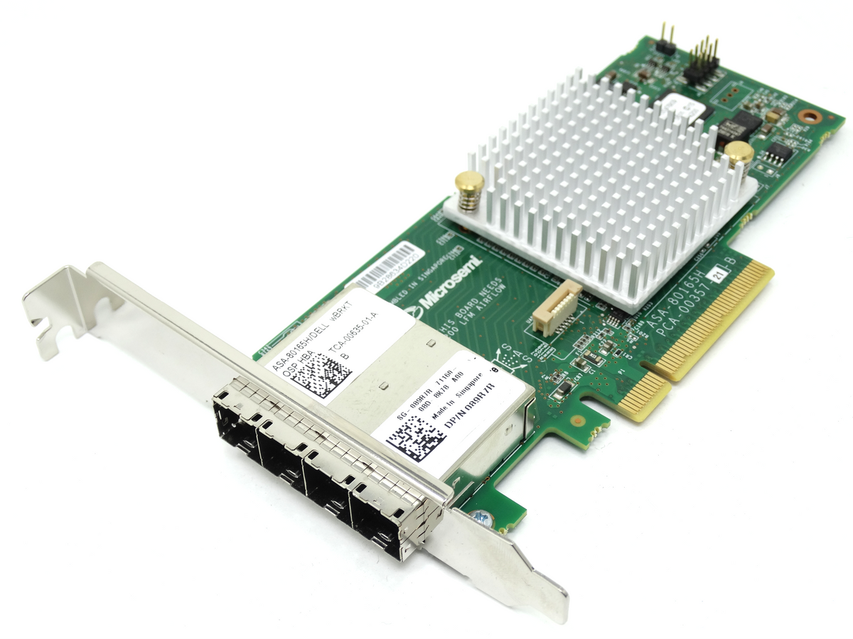 Dell Adaptec Quad Port 12GB Host Bus Adapter Card (ASA-80165H) — The ...