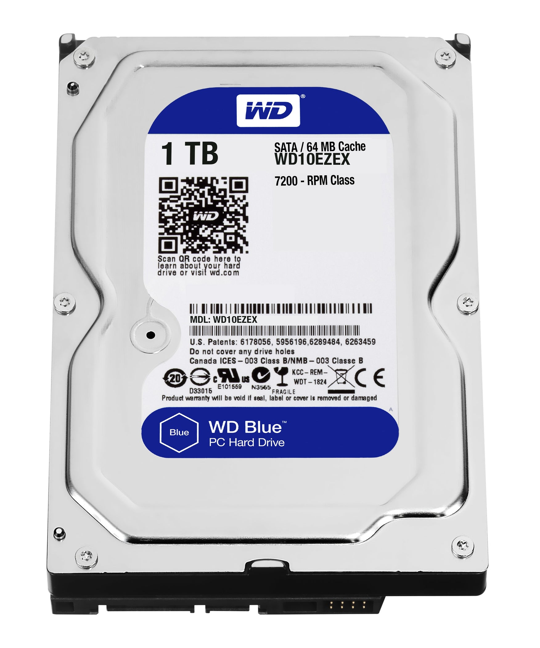 Western Digital Blue 1TB HD 7200RPM 3.5'' Internal PC Hard Drive (WD10 ...