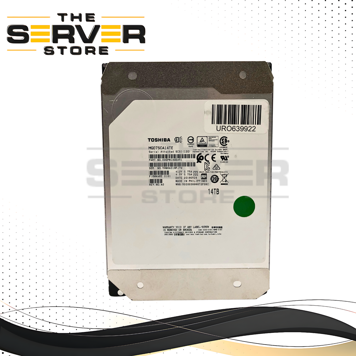 Toshiba MG07ACA 14TB 7.2K SATA 6Gb/s 3.5 HDD HDEPW10GEA51 MG07ACA14TE ...