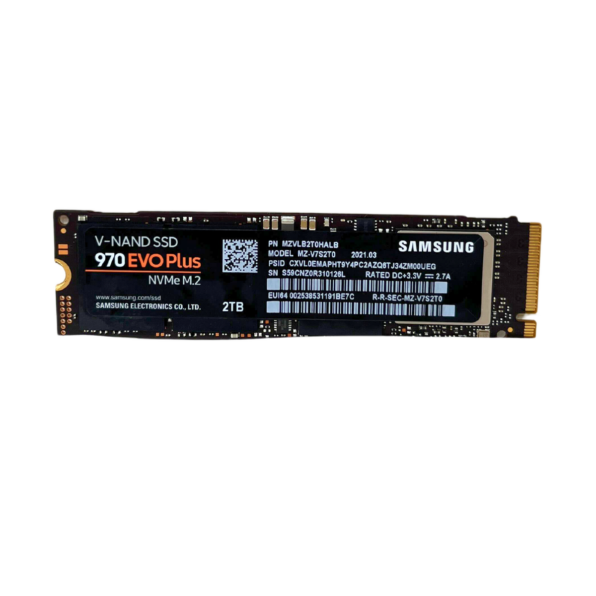 Samsung 970 EVO Plus 2TB NVMe M.2 V-NAND SSD Solid State Drive (MZ-V7S ...