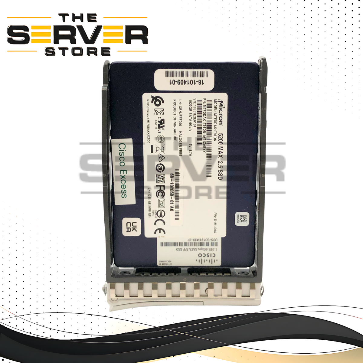 Cisco 1.9TB SATA 6G SFF SSD in UCS C-Series W/ Tray UCS-SD19TM3X-EP — The Server Store Parts